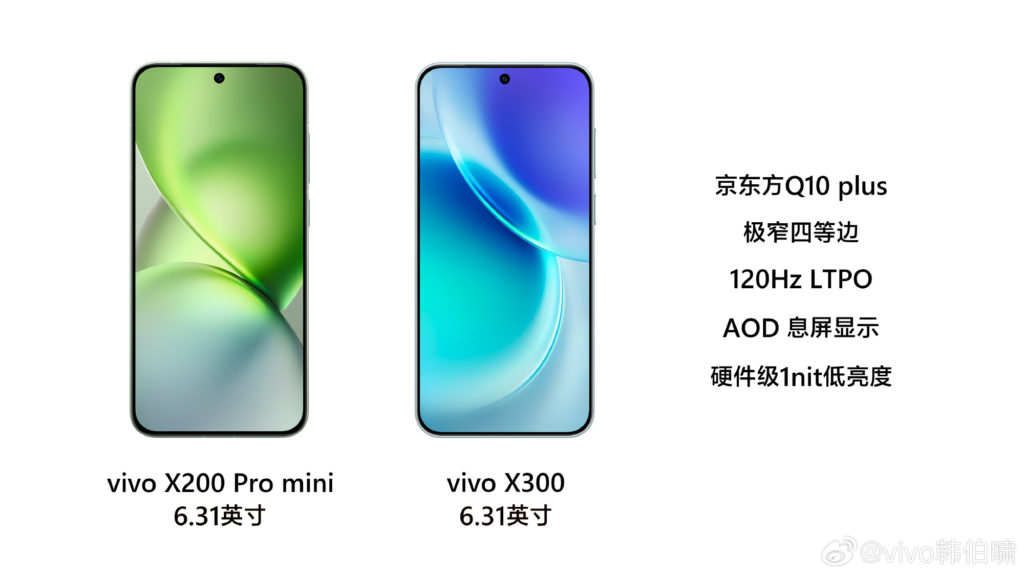 Vivo X300’s full front design revealed, X300 Pro’s key details confirmed - Playfuldroid!